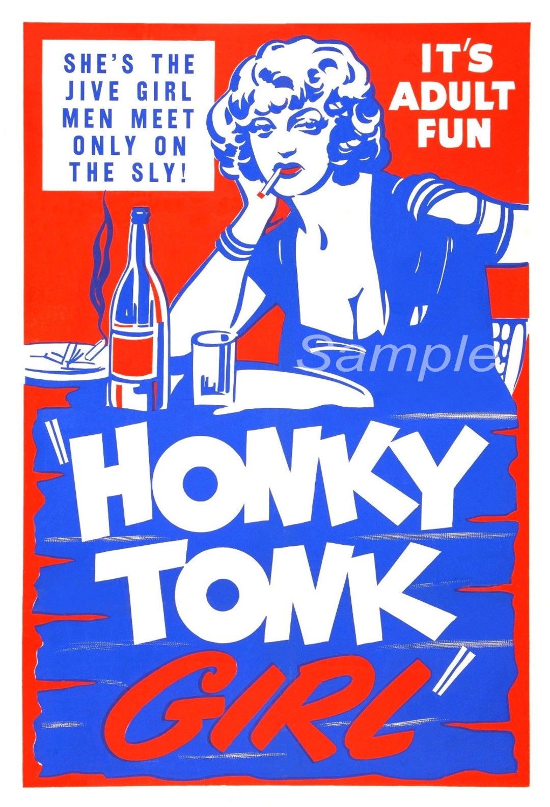 Vintage Honky Tonk Girl Movie Poster Print - Etsy
