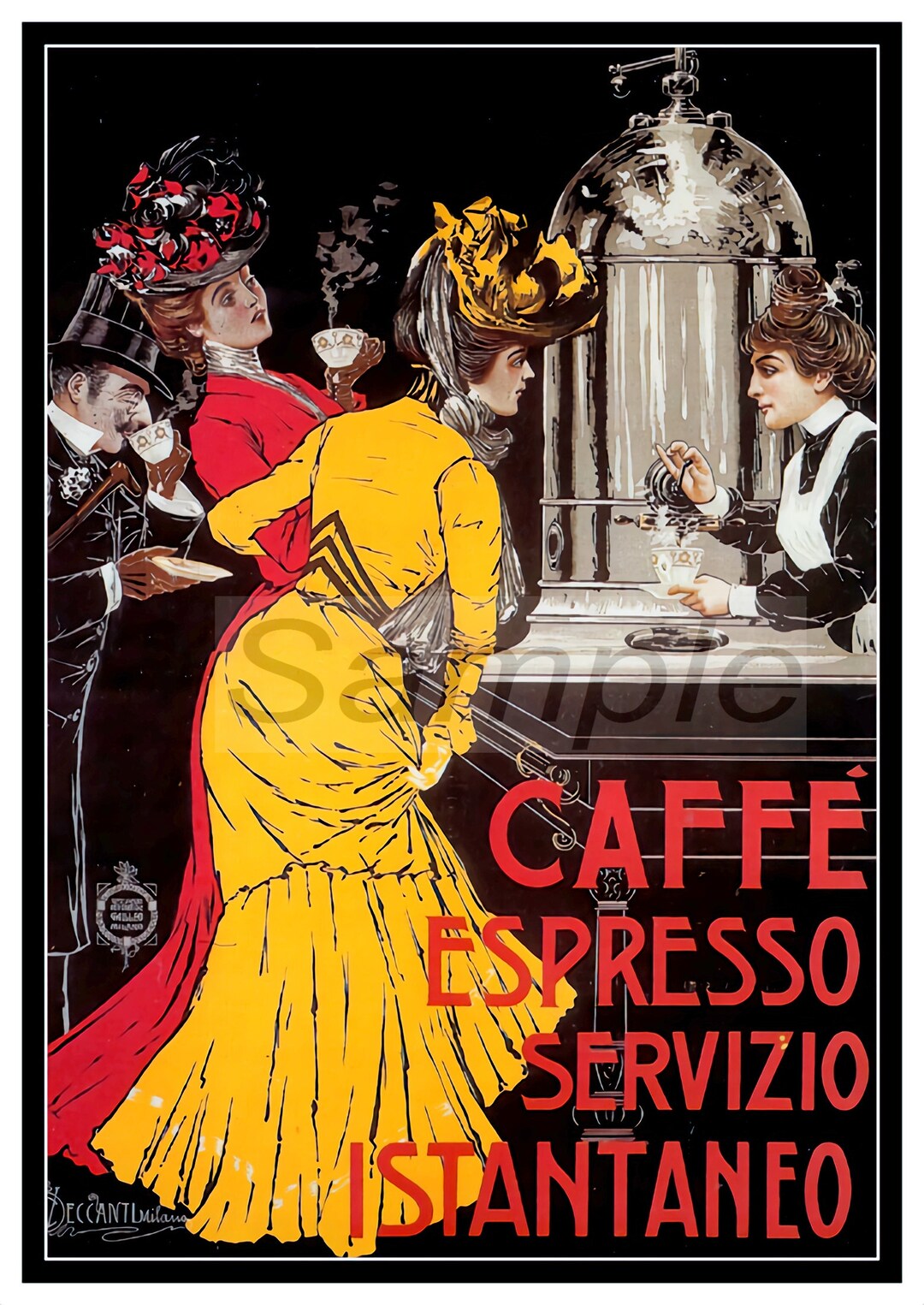 Vintage Cafe Espresso Advertising Poster Print - Etsy