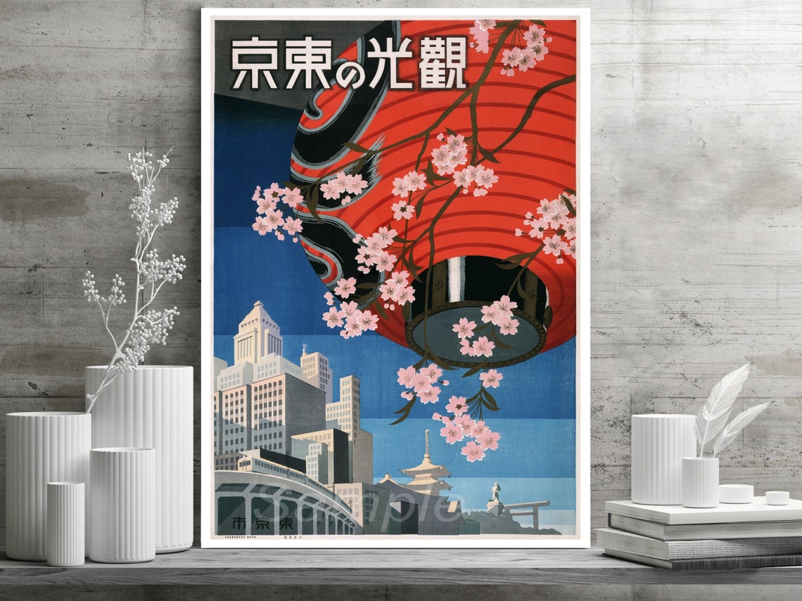 Vintage Tokyo Japan Travel Poster Print - Etsy UK