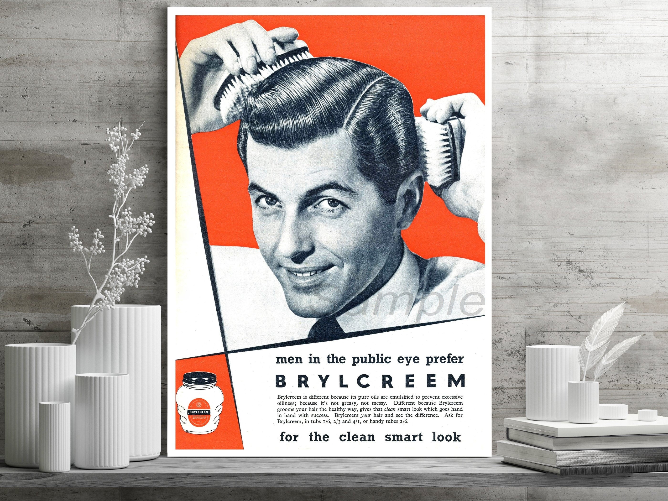 BR03 Vintage Brylcreem Advertising Poster Print - Etsy UK