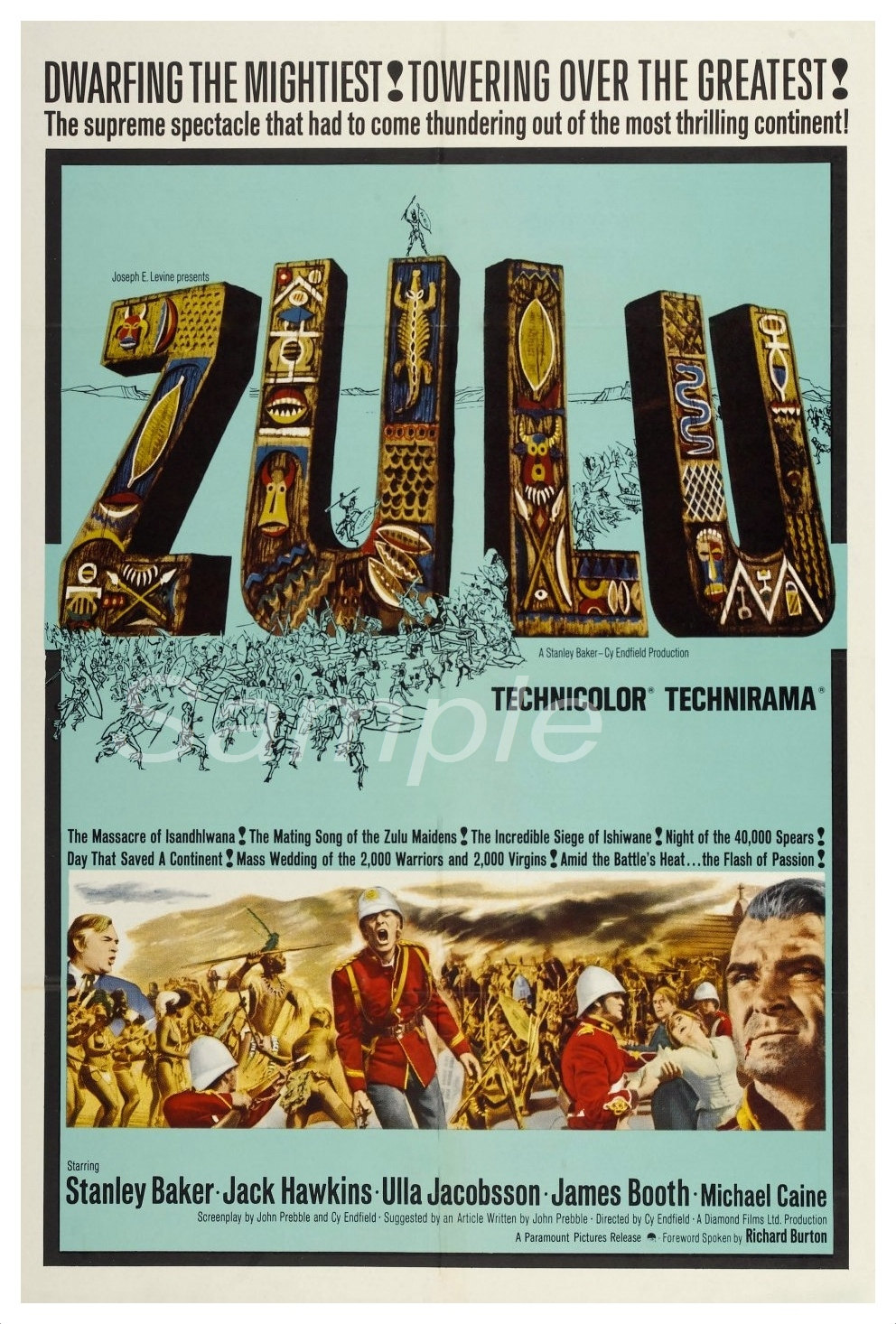 Vintage Zulu Movie Poster Print | Etsy