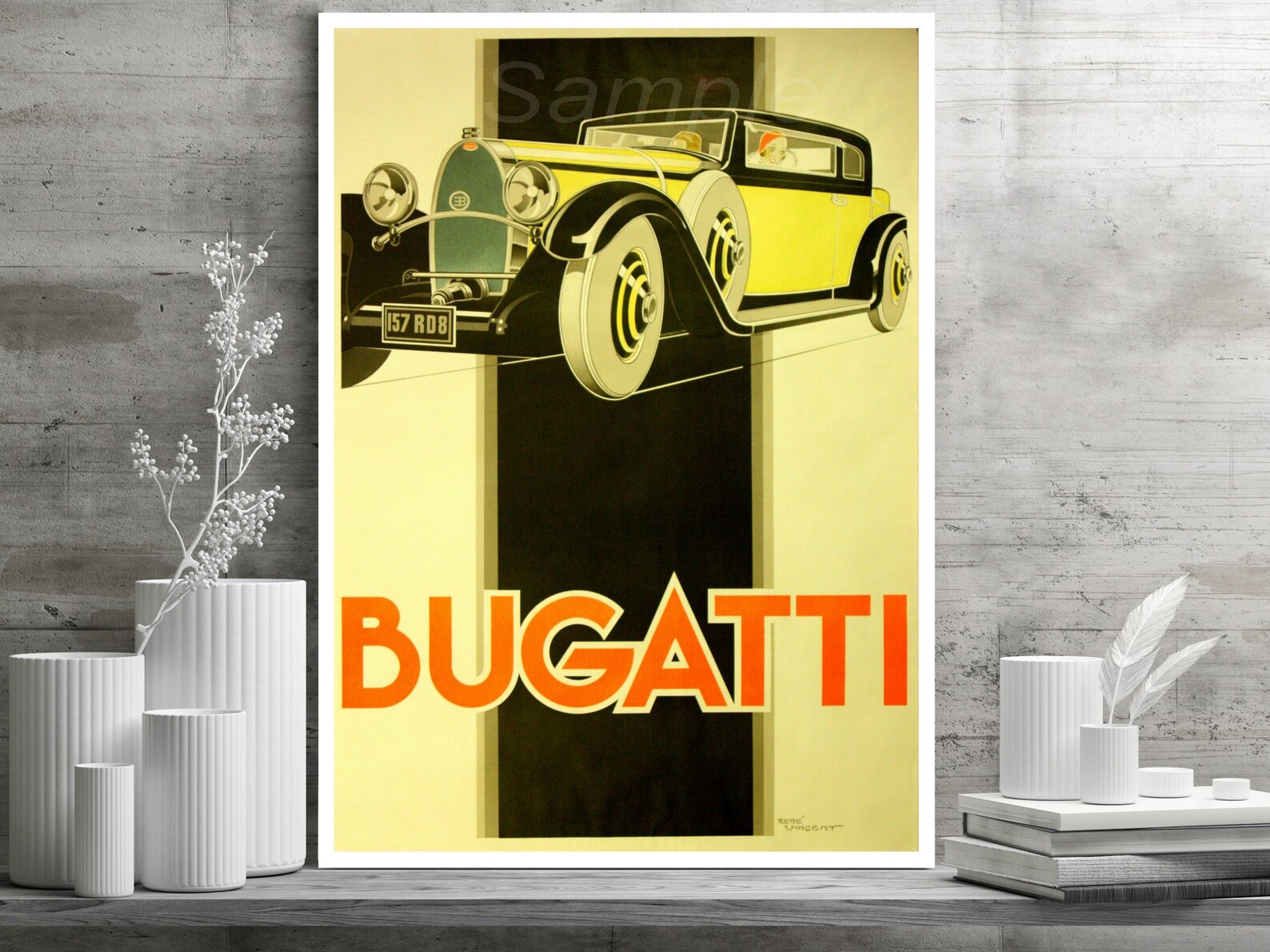Vintage Bugatti Advertising Poster Print - Etsy