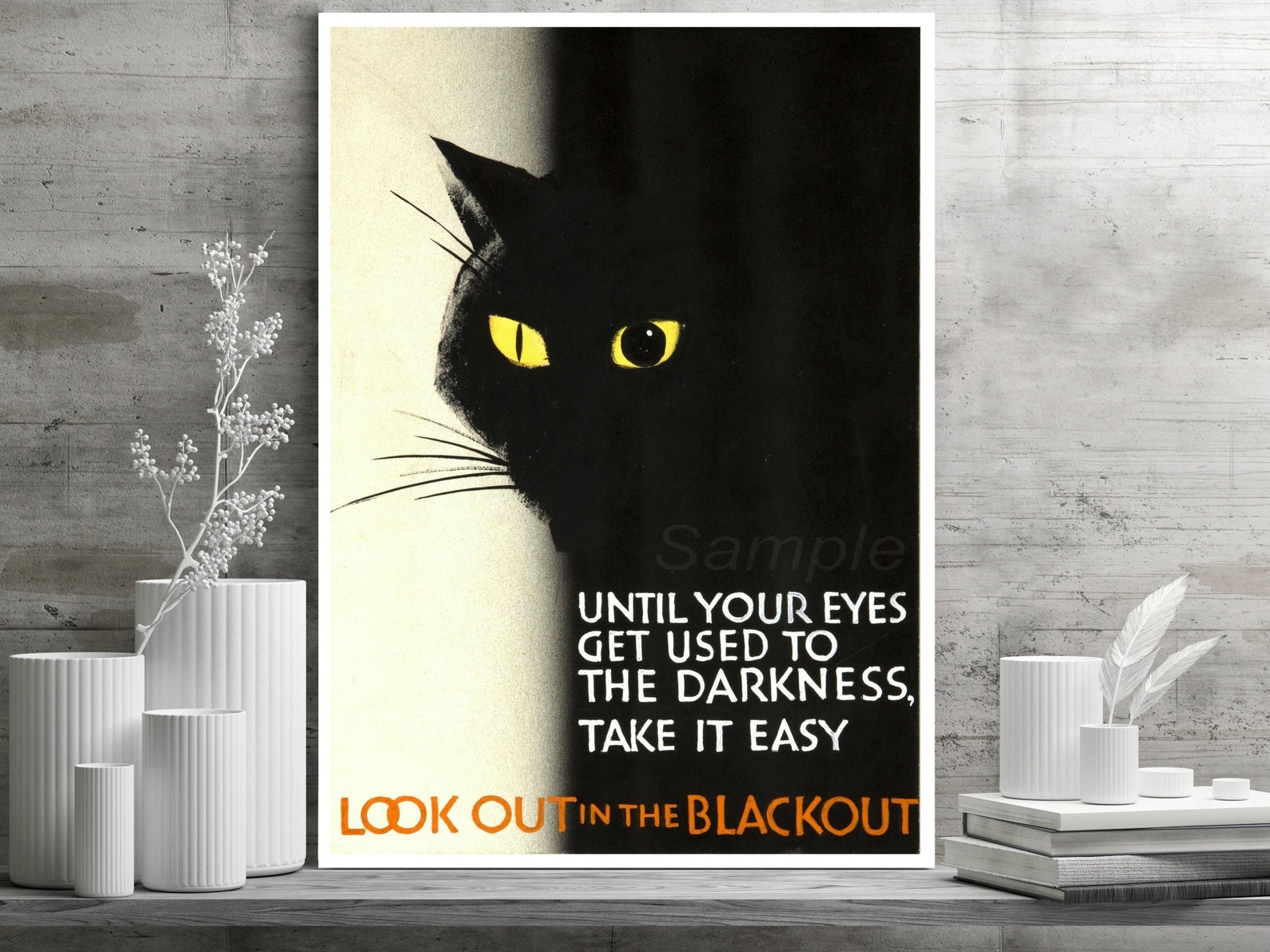 Vintage Look Out in the Blackout War Poster Print - Etsy