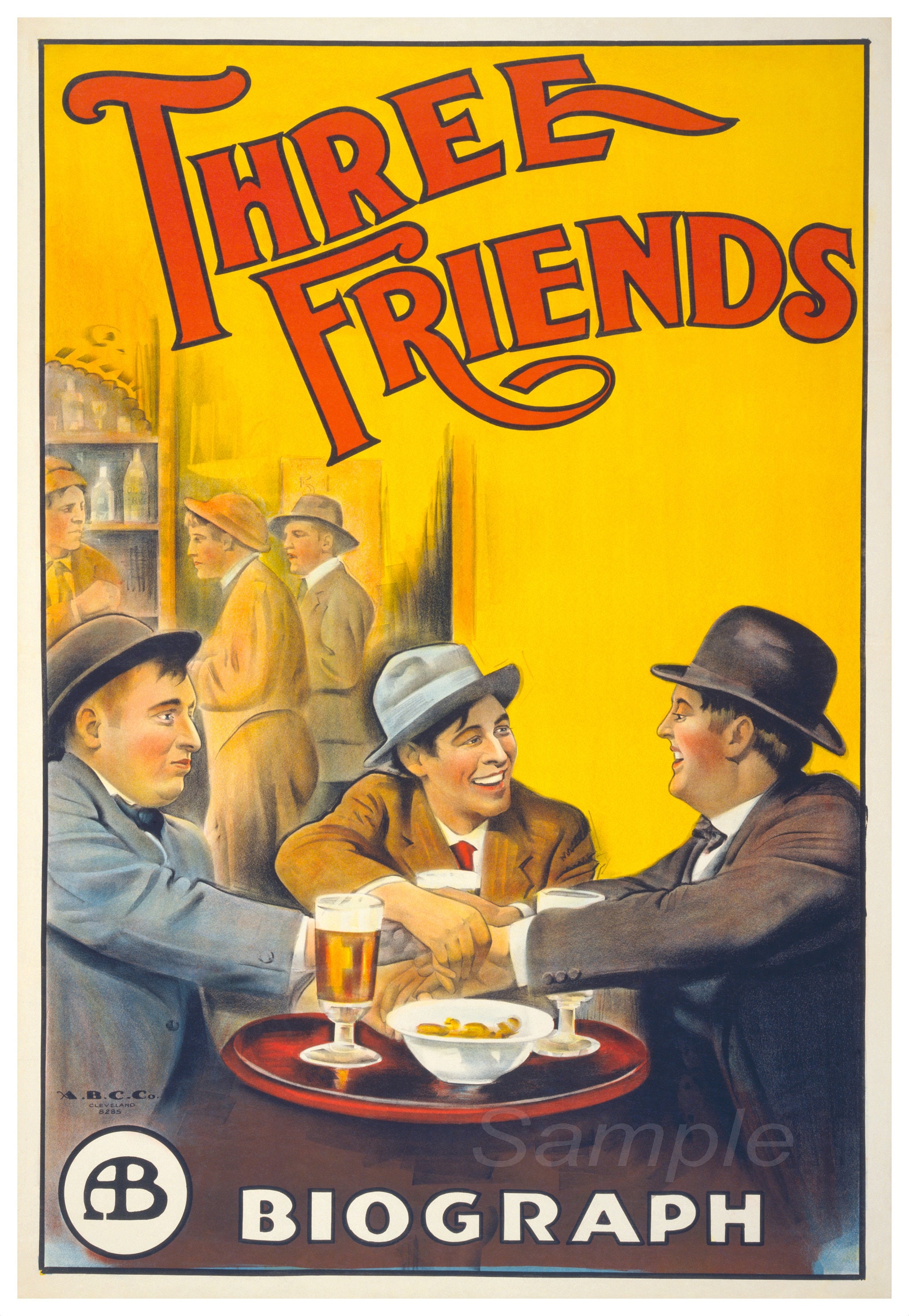 Vintage Three Friends Beer / Pub Advertising Poster Print - Etsy UK
