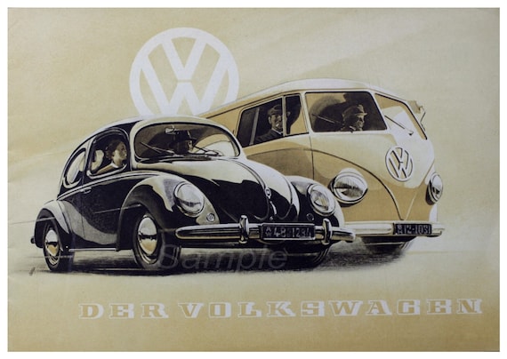 Vintage Volkswagen VW Advertising Poster Print | Etsy