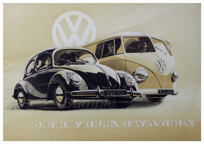 Vintage Volkswagen VW Advertising Poster Print | Etsy