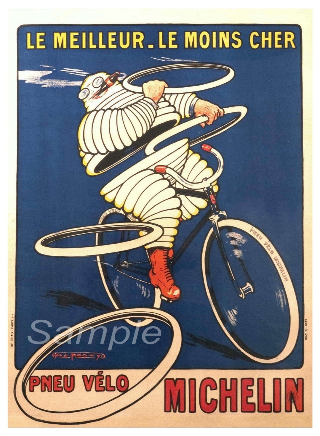 Vintage Michelin Reifen Werbeposter Print - Etsy.de