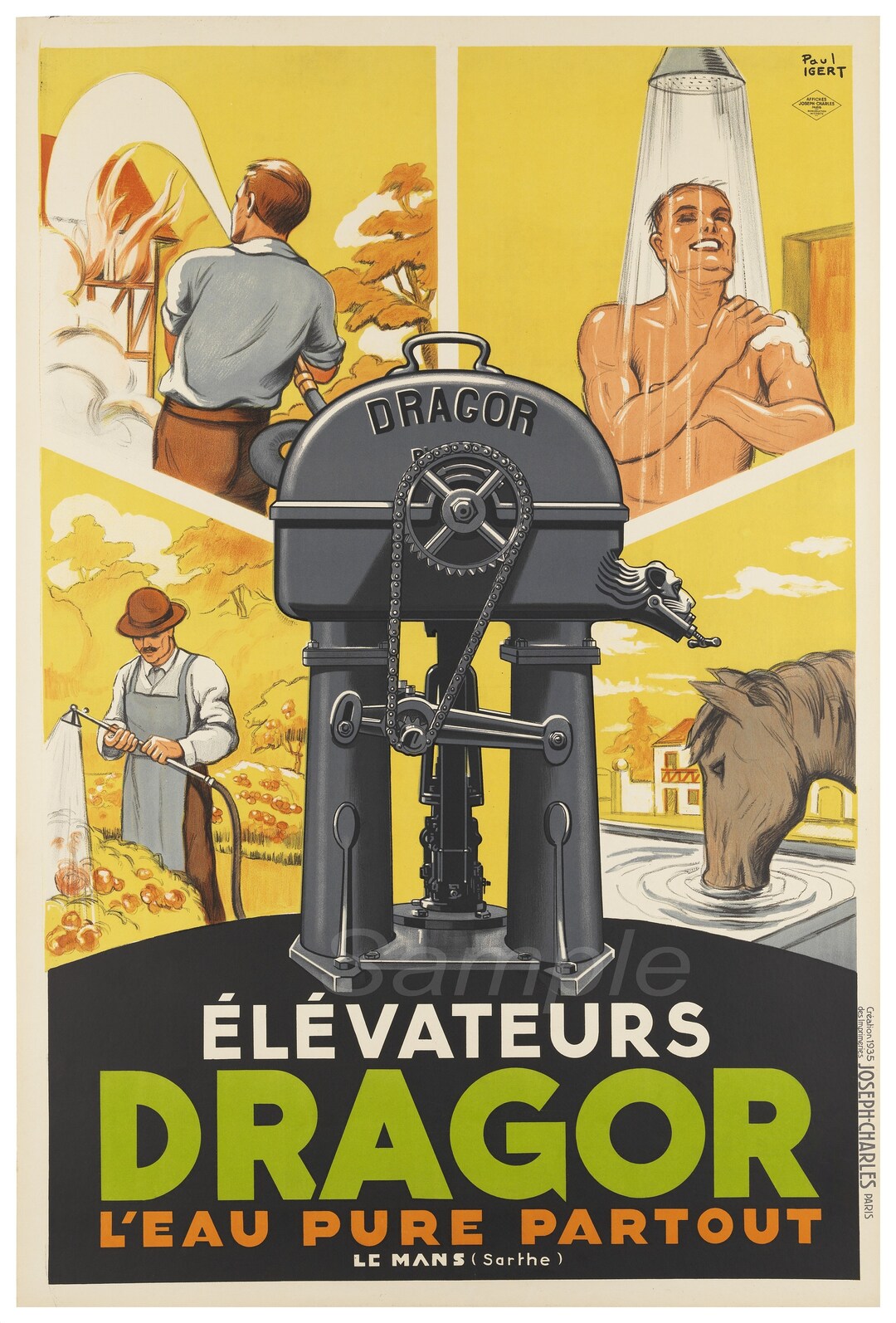 Vintage the Dragor Water Pump Advertising Poster Print - Etsy