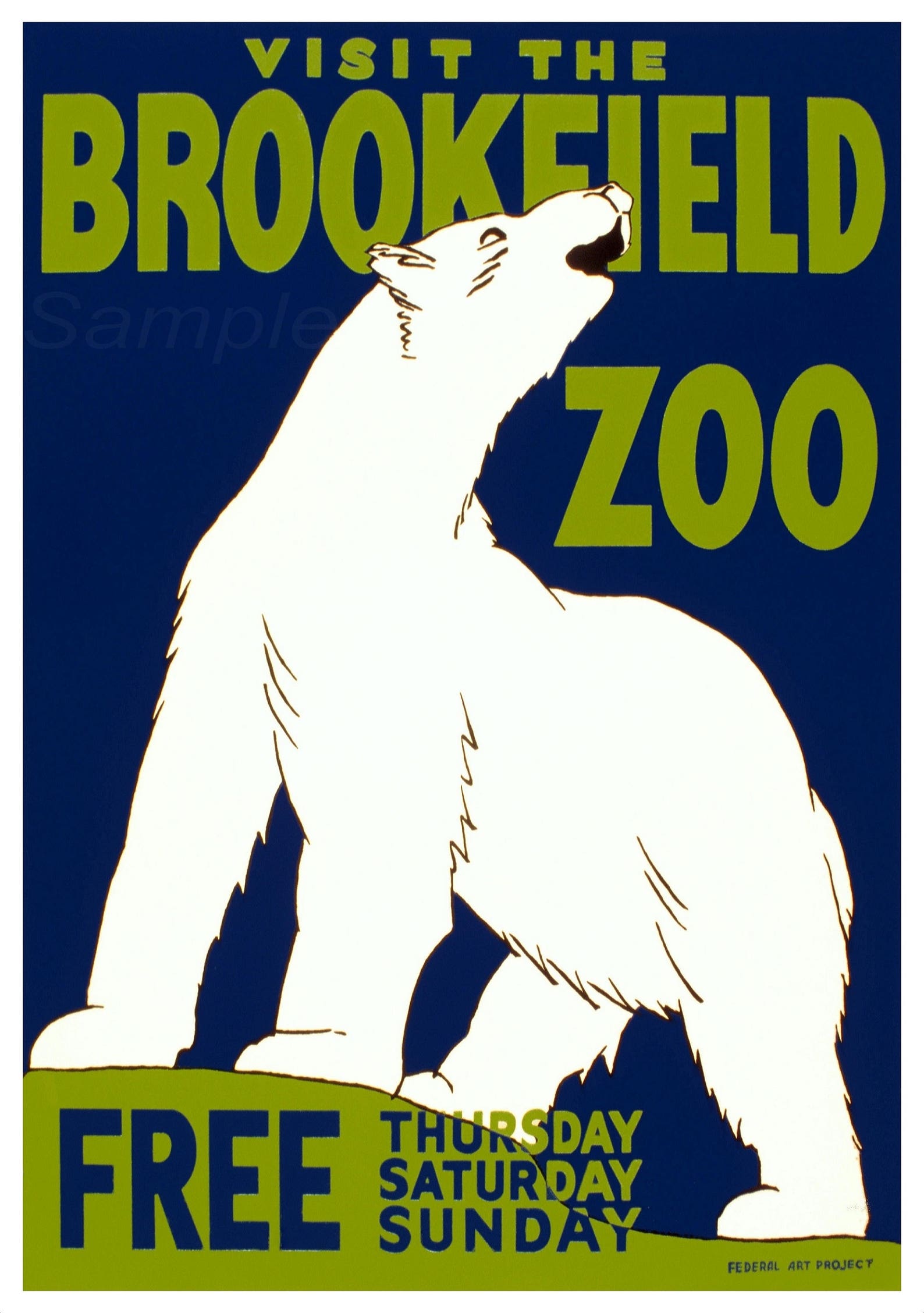 Vintage Brookfield Zoo Advertising Poster Print | Etsy