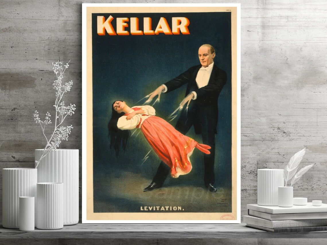 Vintage Kellar Levitation Magic Poster Print - Etsy