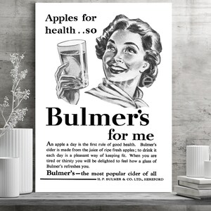 Vintage Bulmers for Me Cider Advertising Poster Print - Etsy