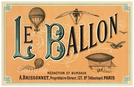 LB02 Vintage Le Ballon Hot Air Balloon Advertising Poster - Etsy