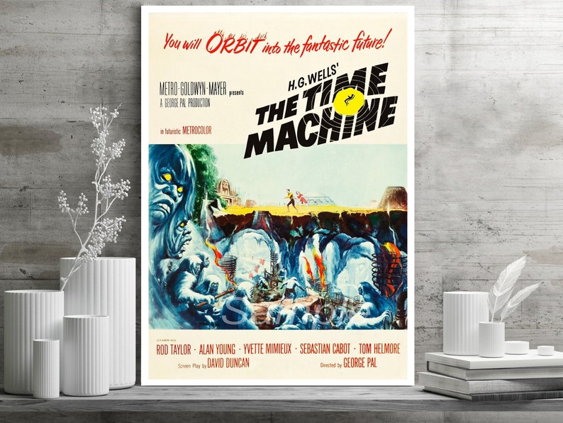 Vintage the Time Machine H. G. Wells Movie Poster Print | Etsy