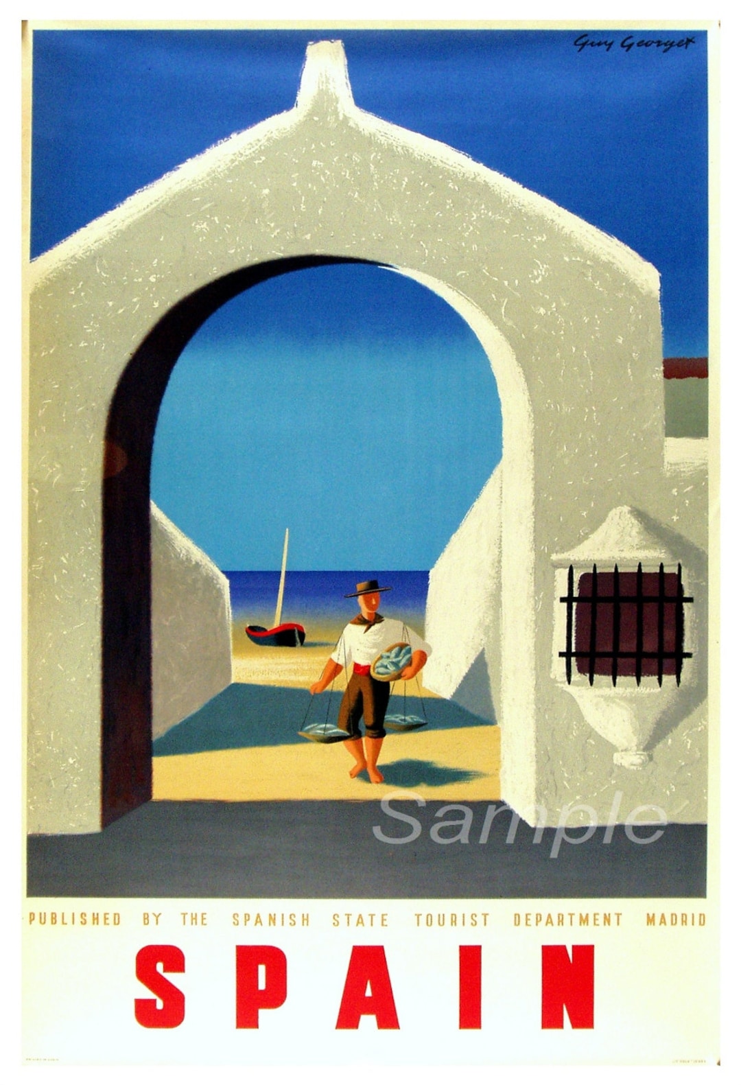 Vintage Spanish Spain Travel Poster Print - Etsy