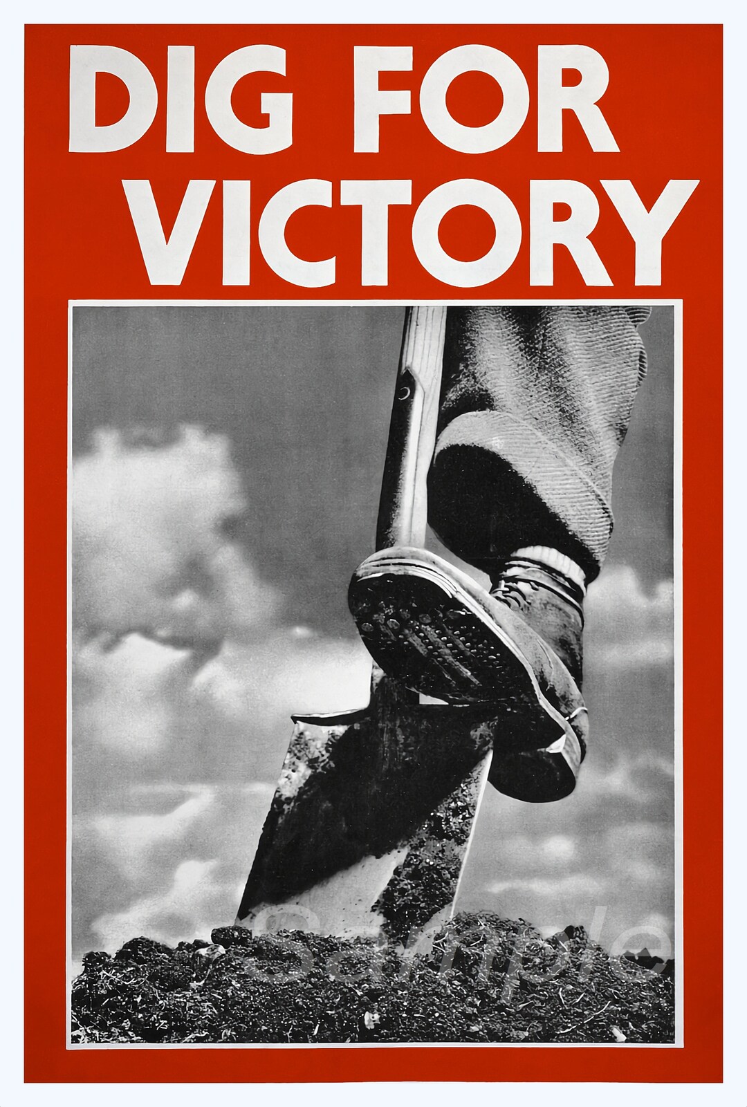 DF03 Vintage Dig on for Victory War Poster Print - Etsy UK