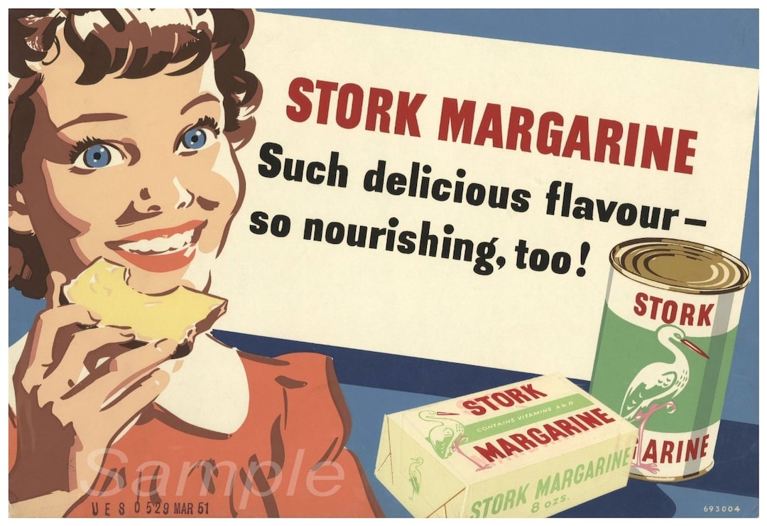 Vintage Stork Margarine Advertising Poster Print - Etsy