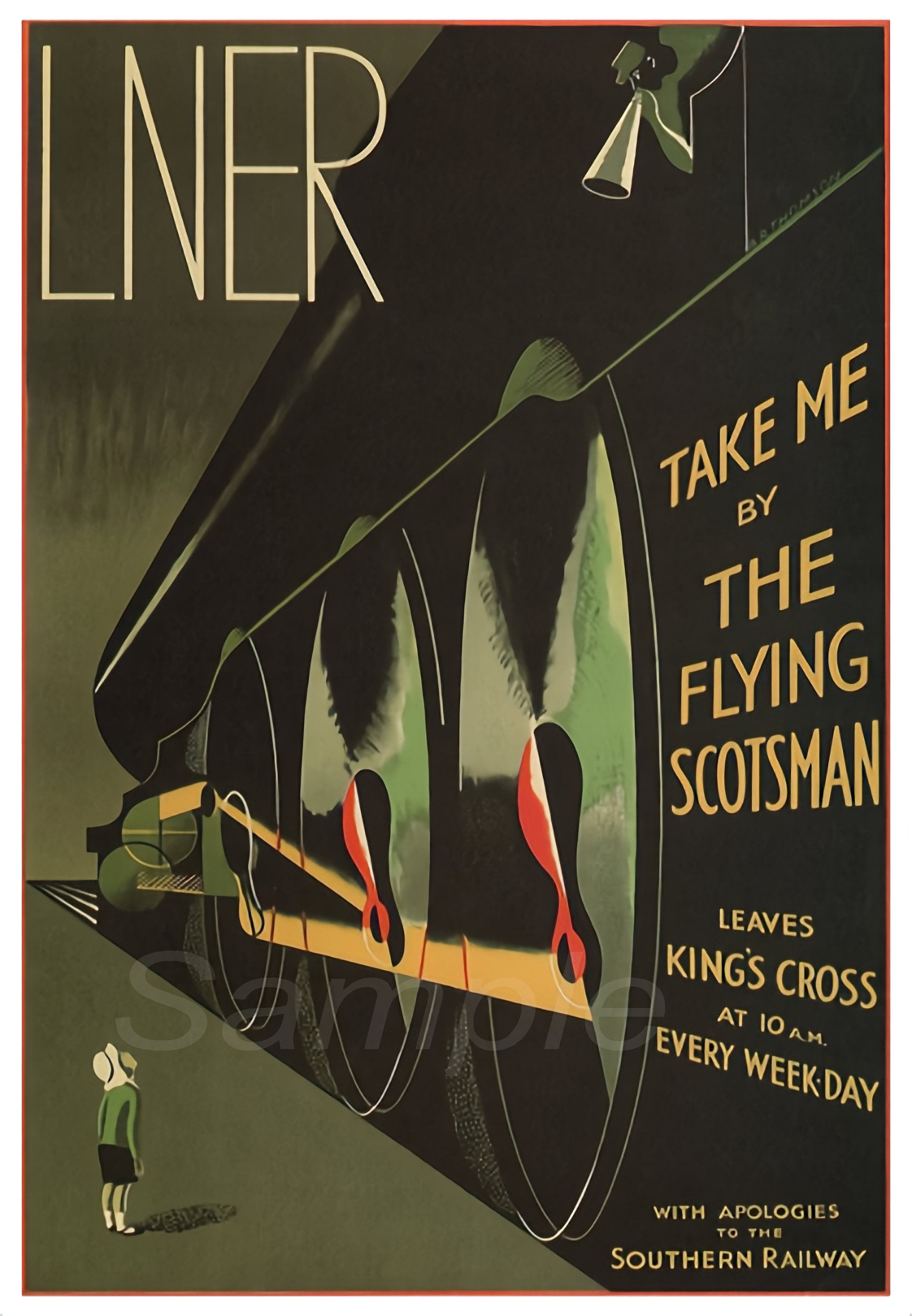 Vintage Flying Scotsman LNER Railway Poster Print - Etsy UK
