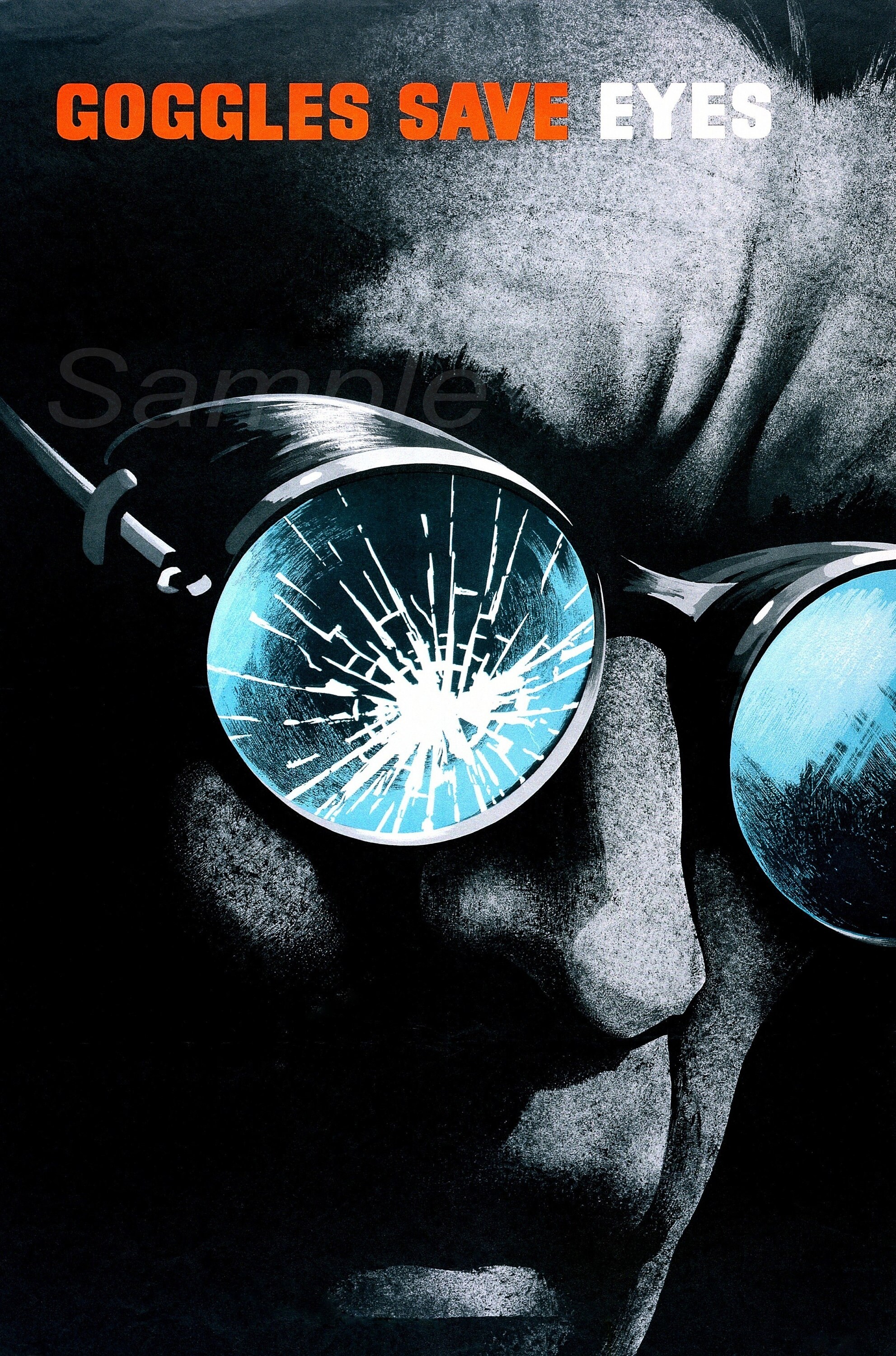 Vintage Save Your Eyes Goggles Safety Advertising Poster Print - Etsy UK