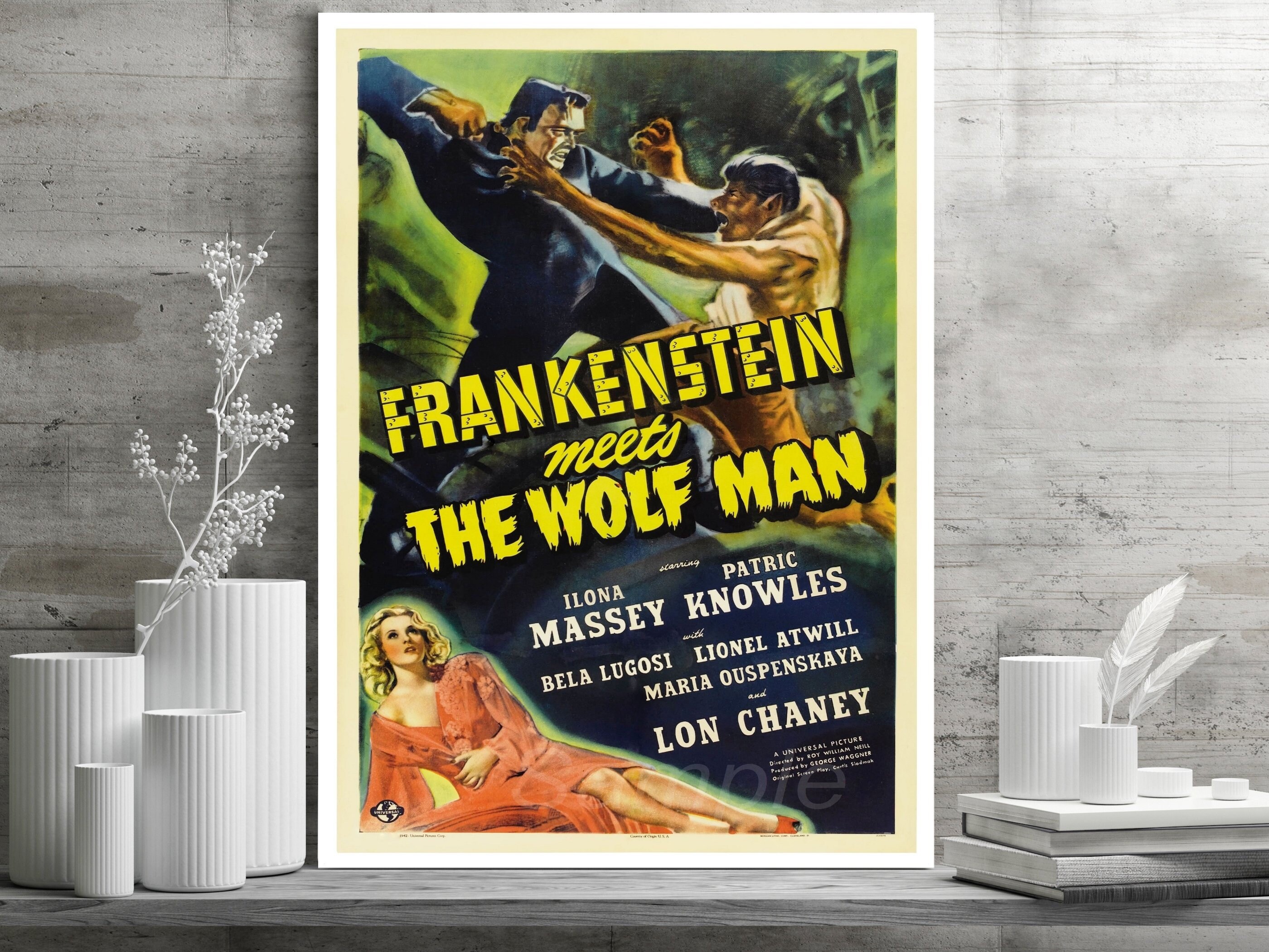 Frankenstein Meets The Wolfman Poster