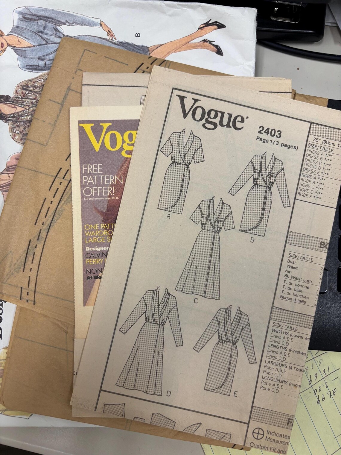 Vogue Pattern 2403 - Szs 12-16 - Uncut Factory-folded - Vintage 1989 - Etsy