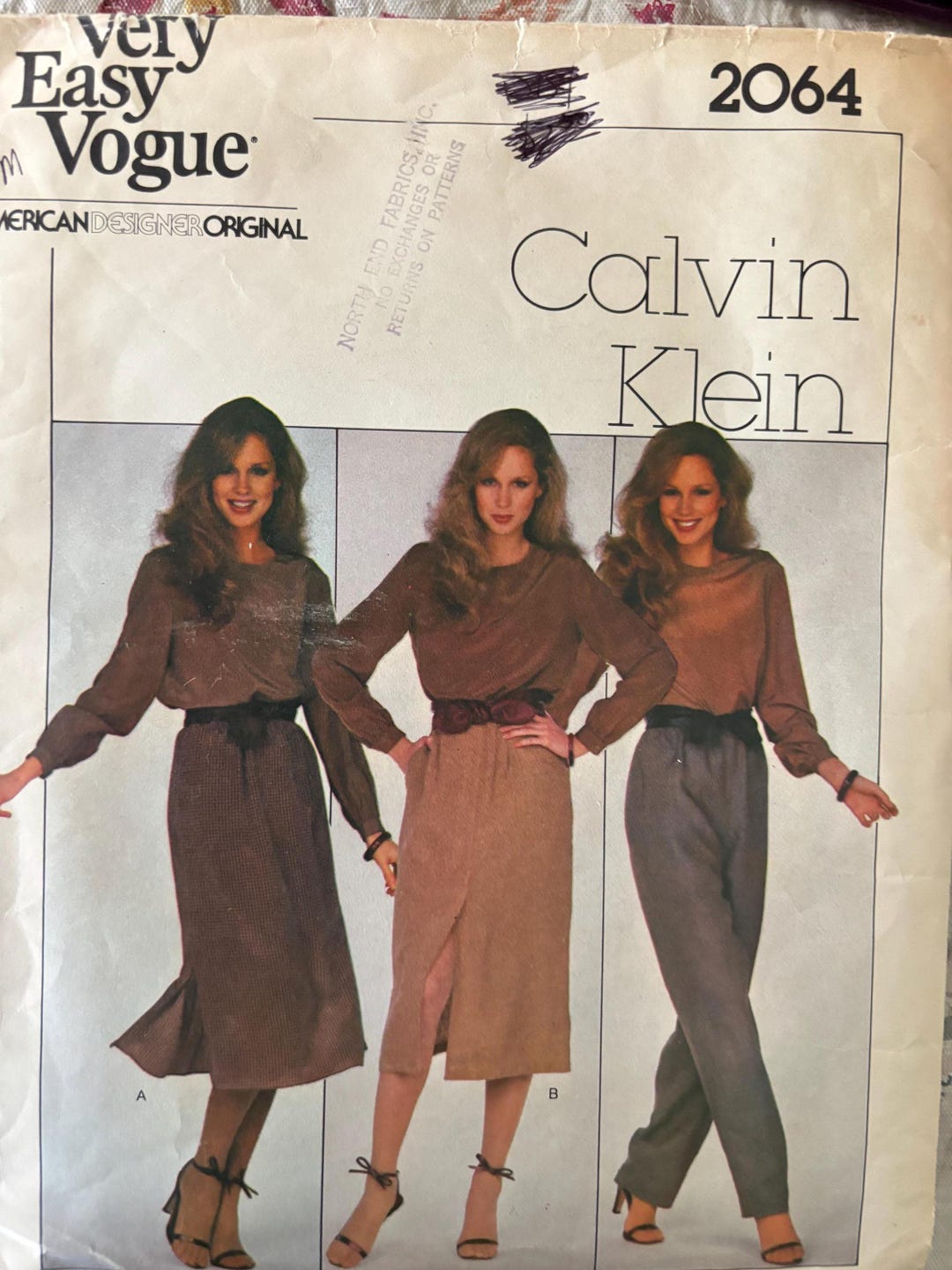 Calvin Klein for Vogue 2064 Vintage 1979 - Sz 10 - Uncut Factory Folded ...