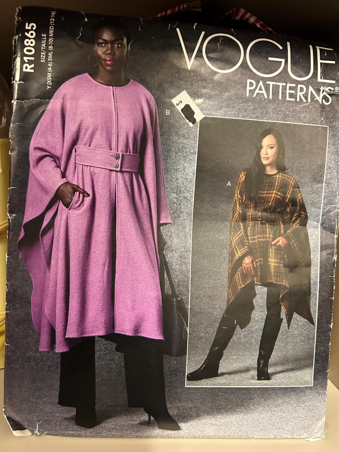 VOGUE PATTERN R10865 - New and Uncut - Capes - Szs XS Through Med - Etsy