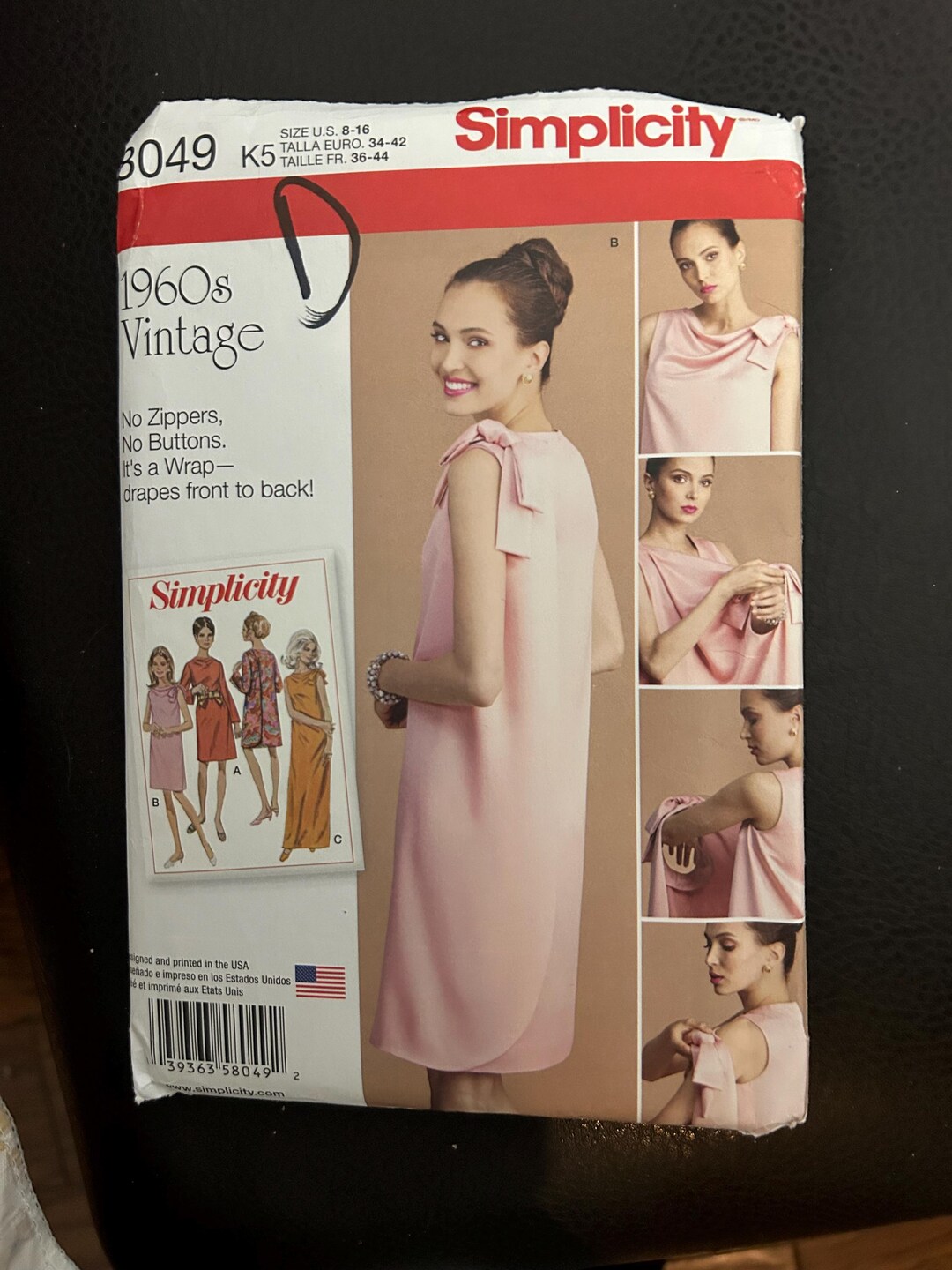 Simplicity Pattern 8049 - Uncut Factoryt Folded - Szs 16-24 60’s Vintage Inspired - English and ...