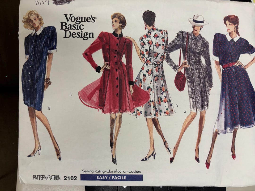 Vogue Pattern 2102 Szs 6-10 - Uncut Factory-folded - Vintage 1989 - Etsy