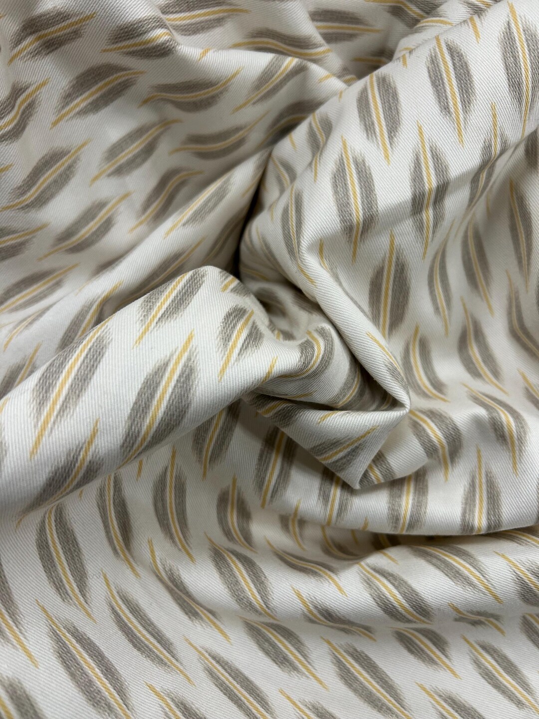 BRAEMORE Spice Market Fabric - 54" Wide Taupe/yellow Small Ikat - Etsy