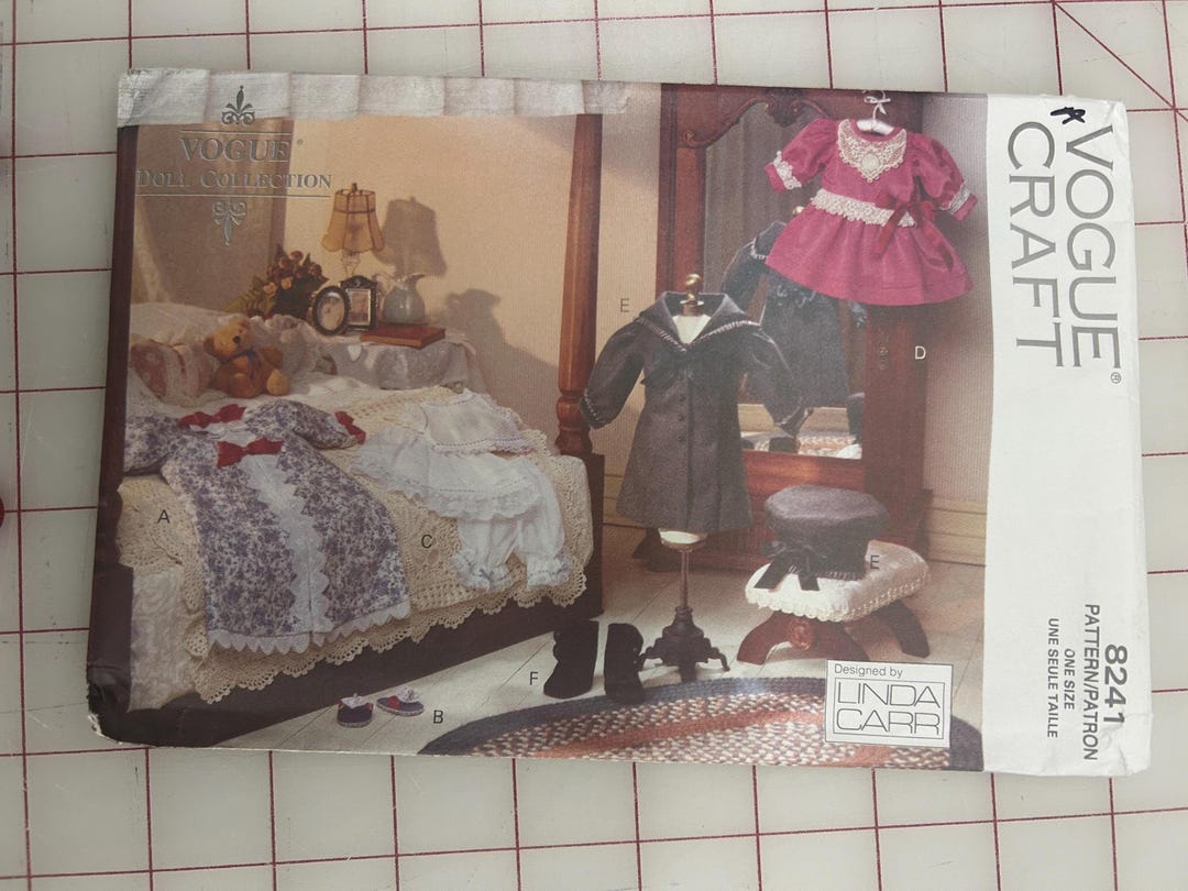 VOGUE Craft Pattern 8241 - New and Uncut - Victorian Doll - Clothing ...