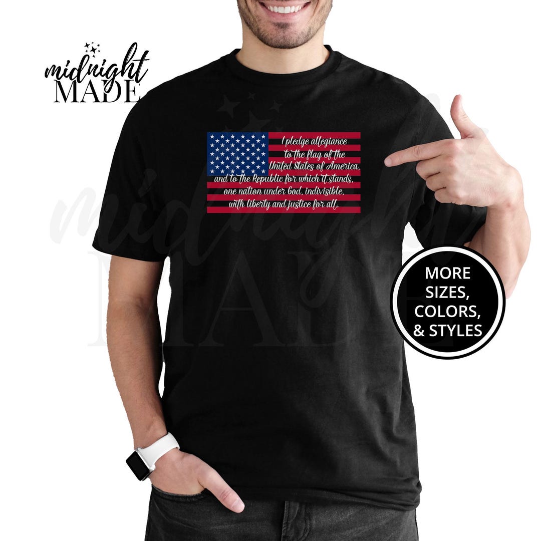 Cool Patriotic American Pledge Shirt Gift, Pledge Allegiance T-shirt ...