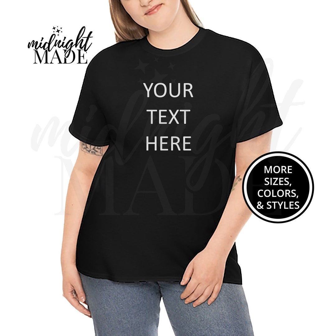 Personalized Custom Text Shirt Gift, Design Your Own Text T-shirt Tee ...