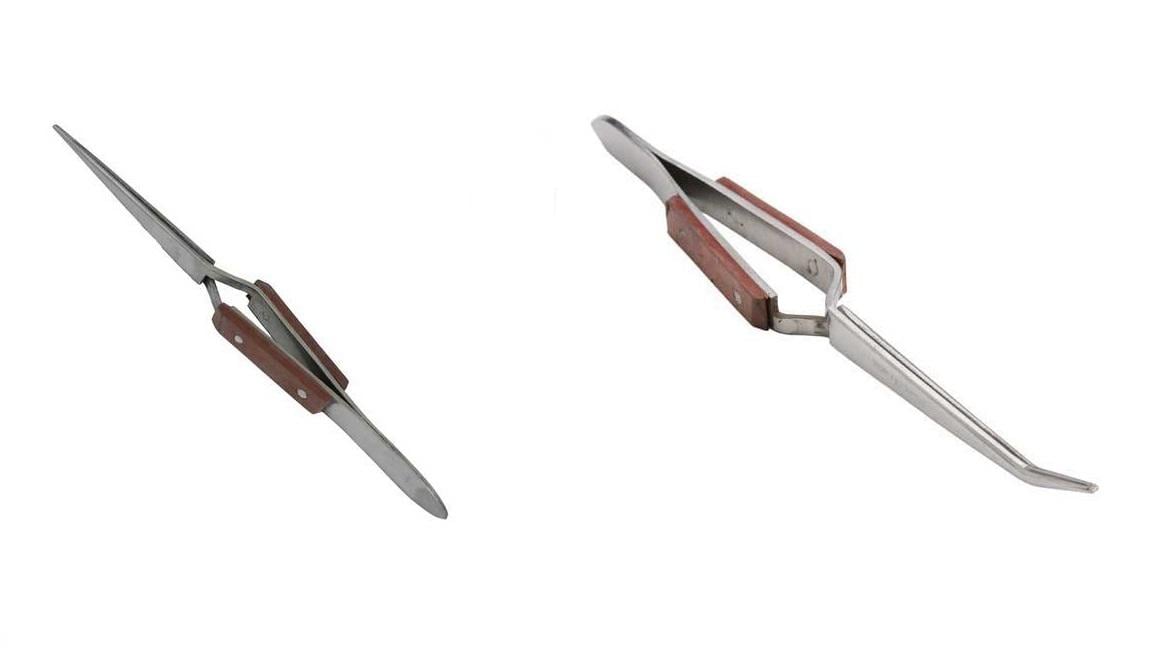 PARUU® Set of Fiber Grip Cross Locking Tweezers for Jewelry & Soldering ...