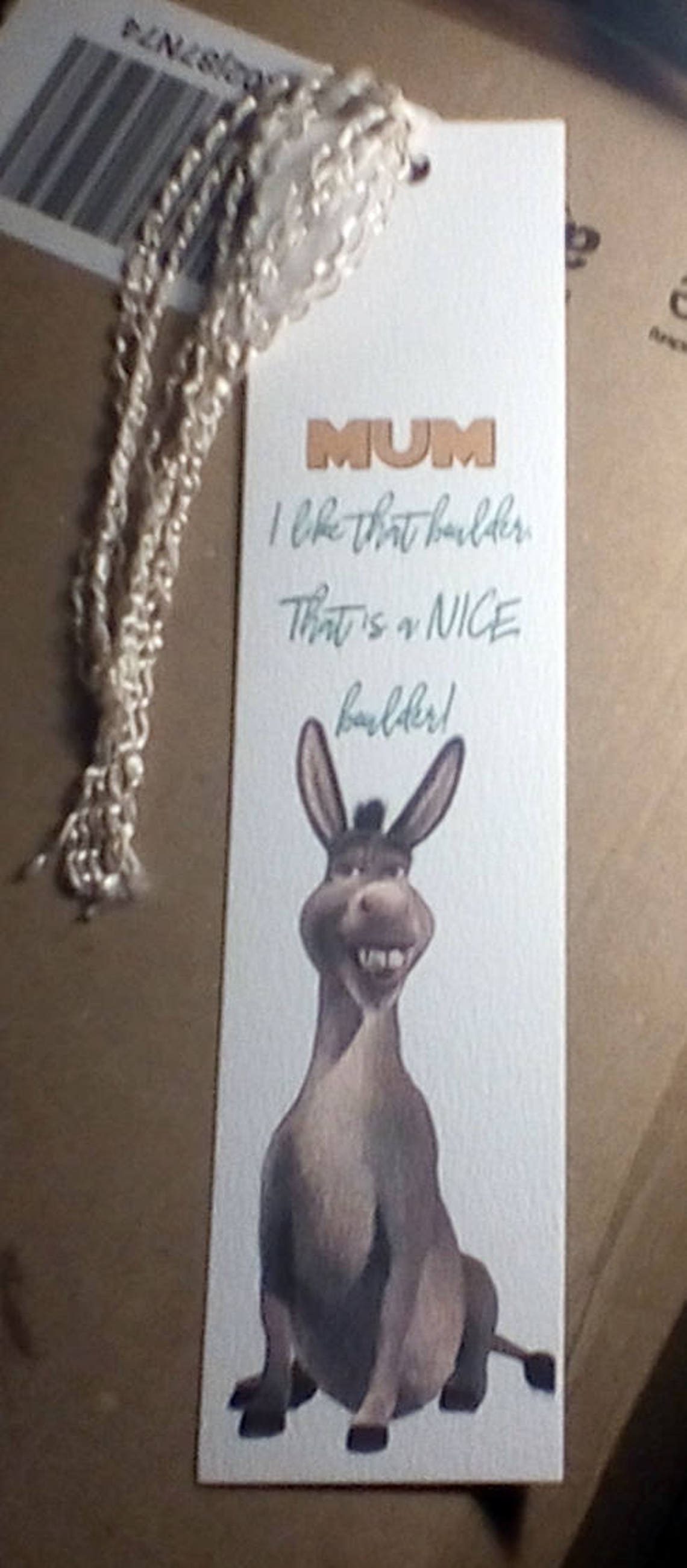 Donkey From Shrek Personalised Handmade Bookmark. Nice Little Gift ...