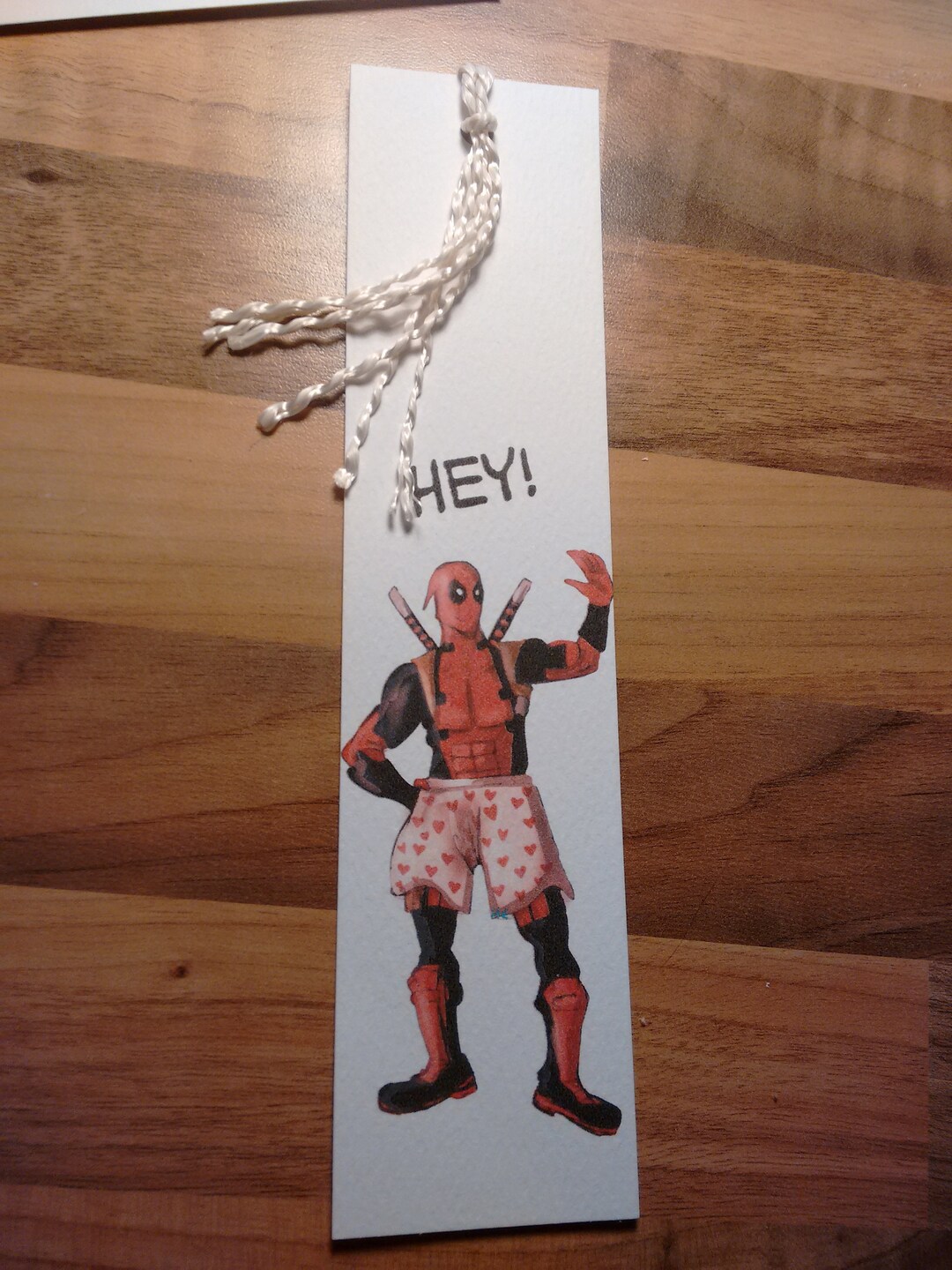 Deadpool Handmade Bookmark. Nice Little Gift. Can Be Personalised ...