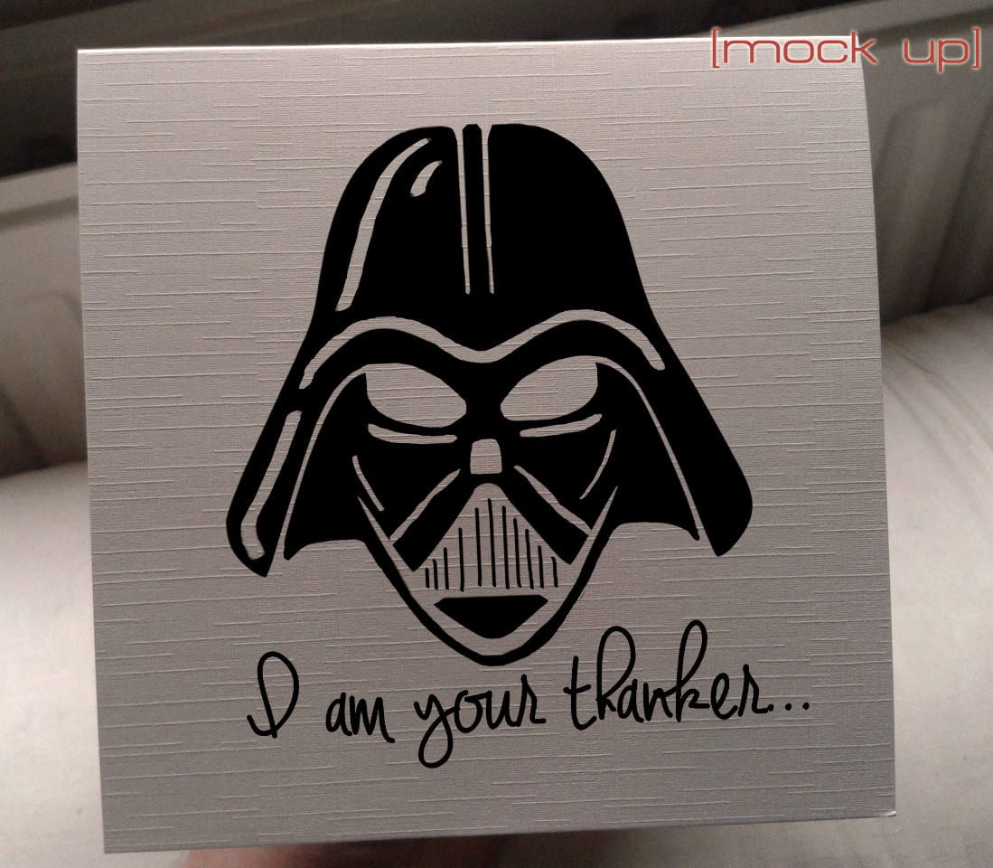 Darth Vader Star Wars Thank You Card Normal or Personalised - Etsy UK