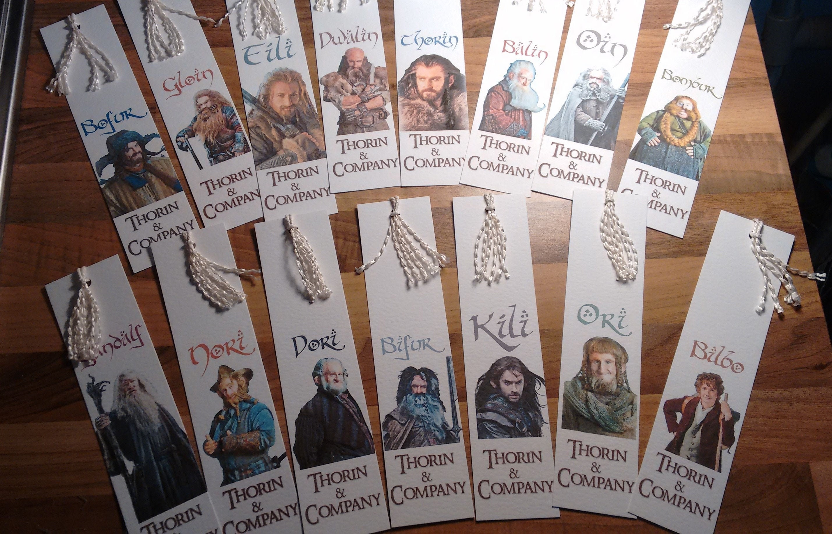 The Hobbit Thorin & Company Handmade Bookmark Set. Choose Any - Etsy UK