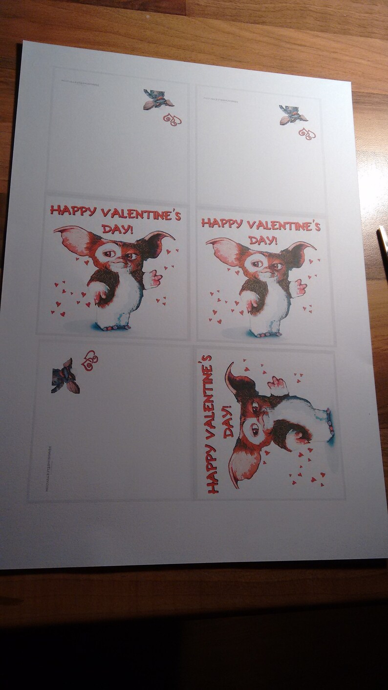Gremlins Gizmo Print Yourself Mini Valentines Cards for Kids! Digital ...