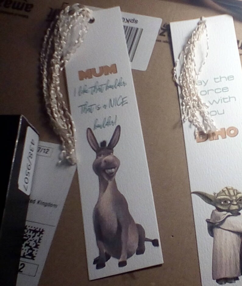 Donkey From Shrek Personalised Handmade Bookmark. Nice Little Gift ...
