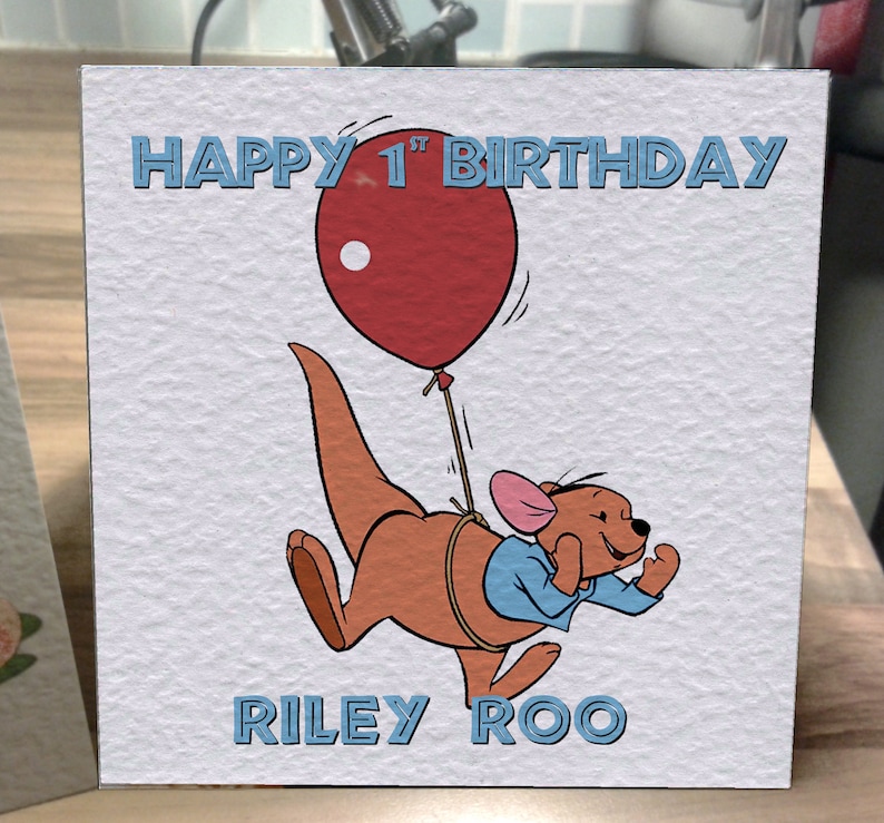 Roo From Winnie the Pooh Personalised Birthday Card or Non - Etsy