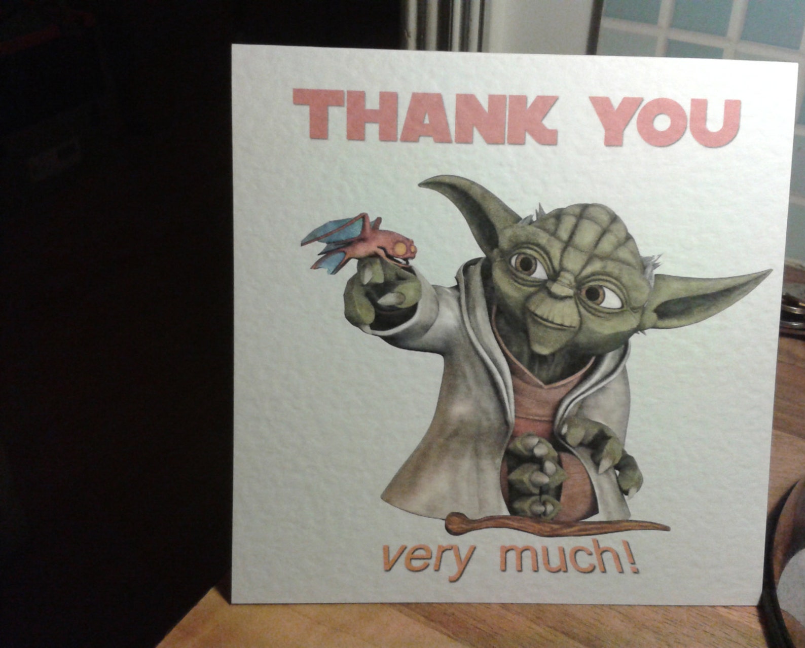 Handmade Star Wars Thank You Card Yoda vers 1 Can - Etsy