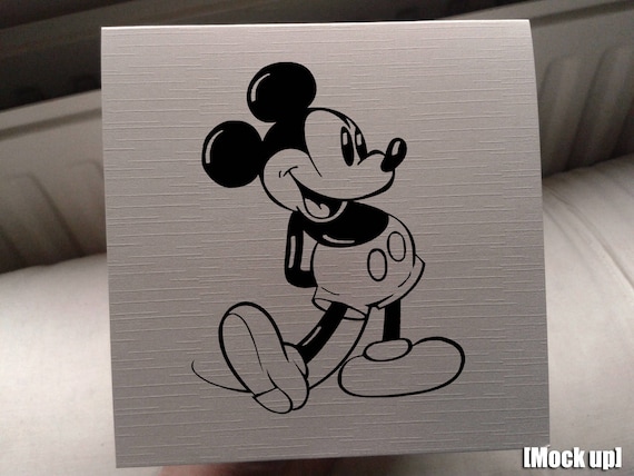 Mickey Mouse Inspired Vintage Feel Old Style Mouse Card. Any | Etsy