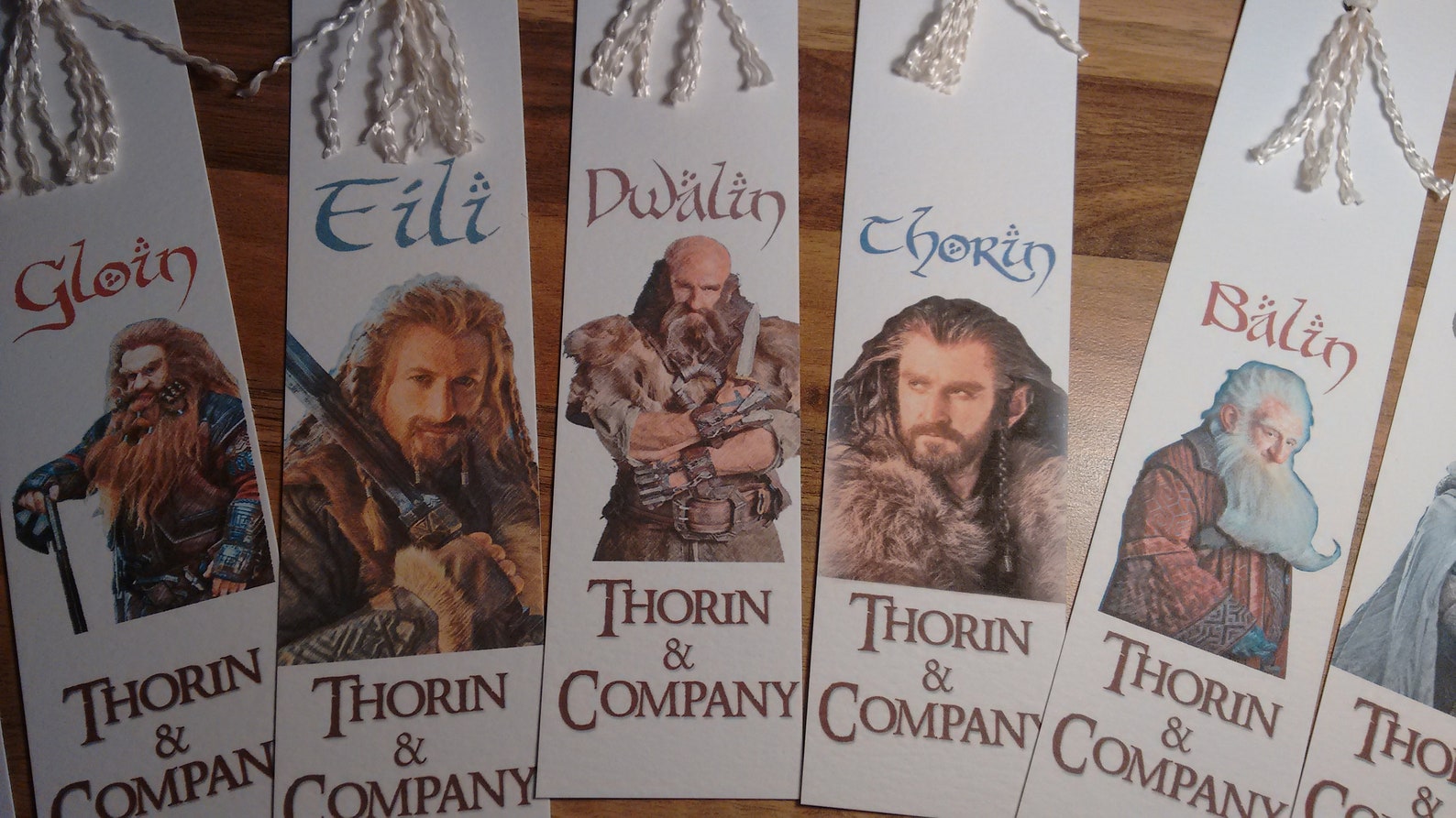 The Hobbit Thorin & Company Handmade Bookmark Set. Choose Any or All ...