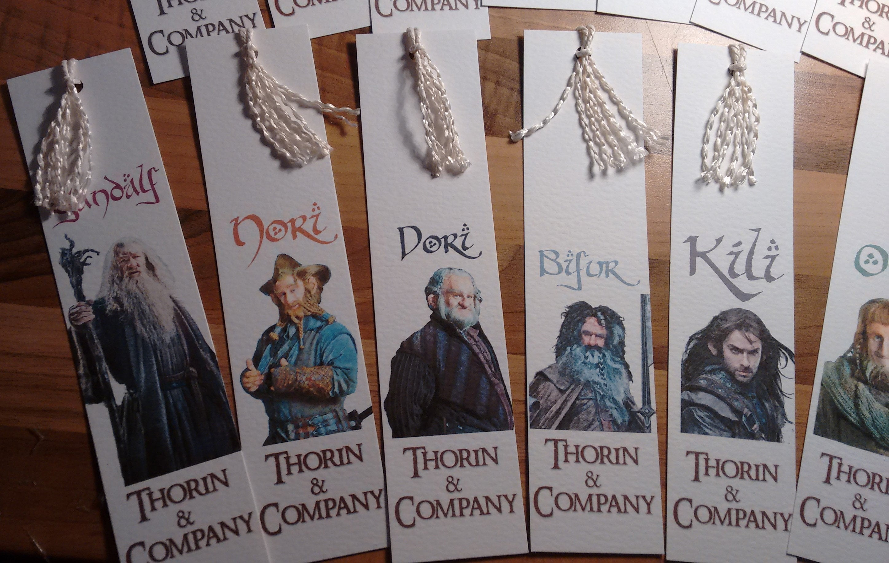 The Hobbit Thorin & Company Handmade Bookmark set. Choose any | Etsy