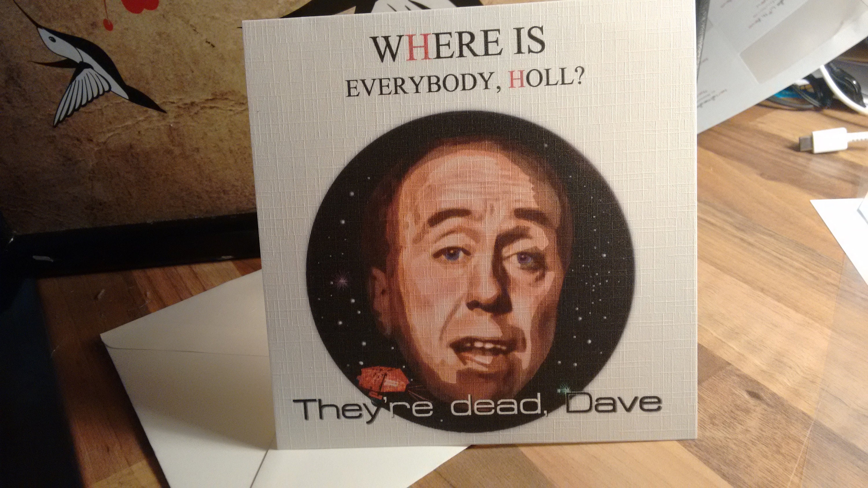UPDATED Homemade Red Dwarf Card. Holly. Everybody's Dead - Etsy UK