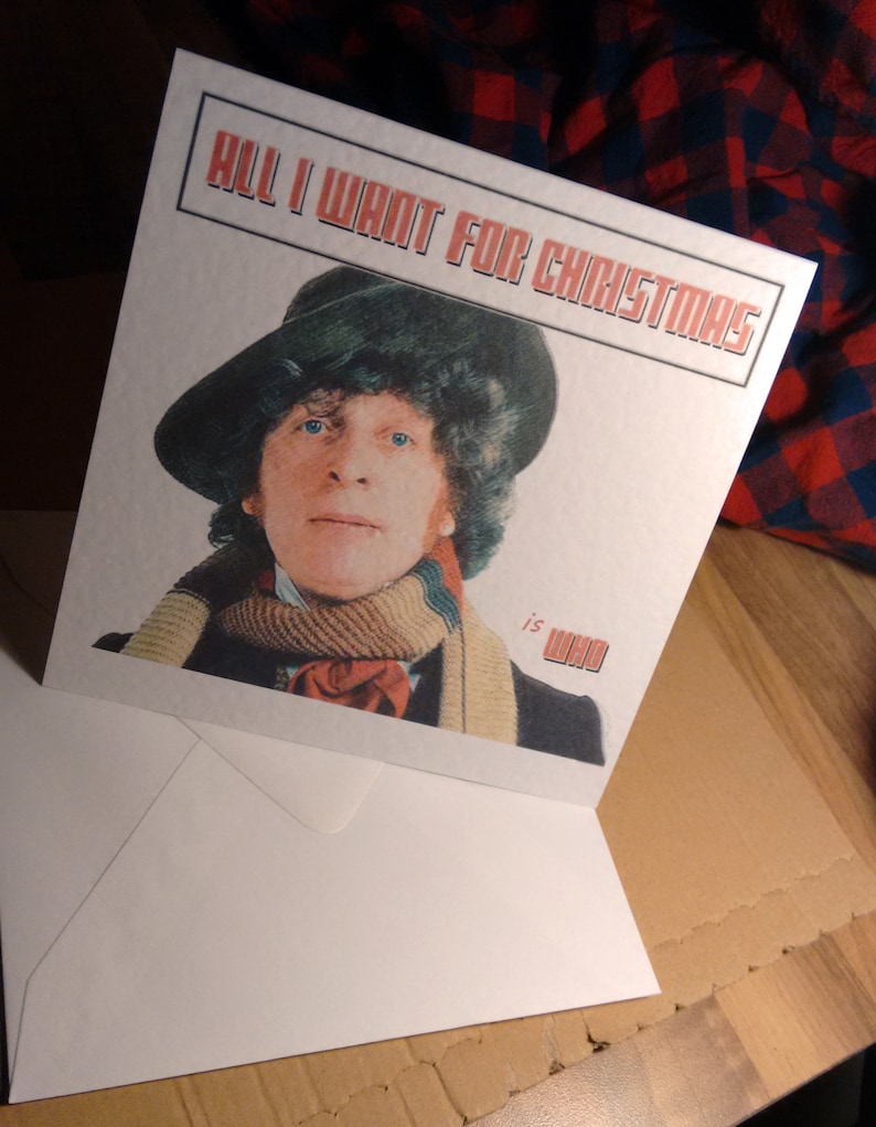 Doctor Who Christmas Card 4th Doctor Tom Baker - Etsy