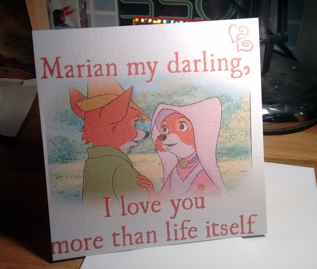 Romantic Robin Hood (fox) Valentine's Card - Etsy