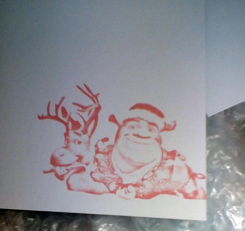 Handmade Shrek Christmas Card. You Choose Name! Personalised OR Non ...