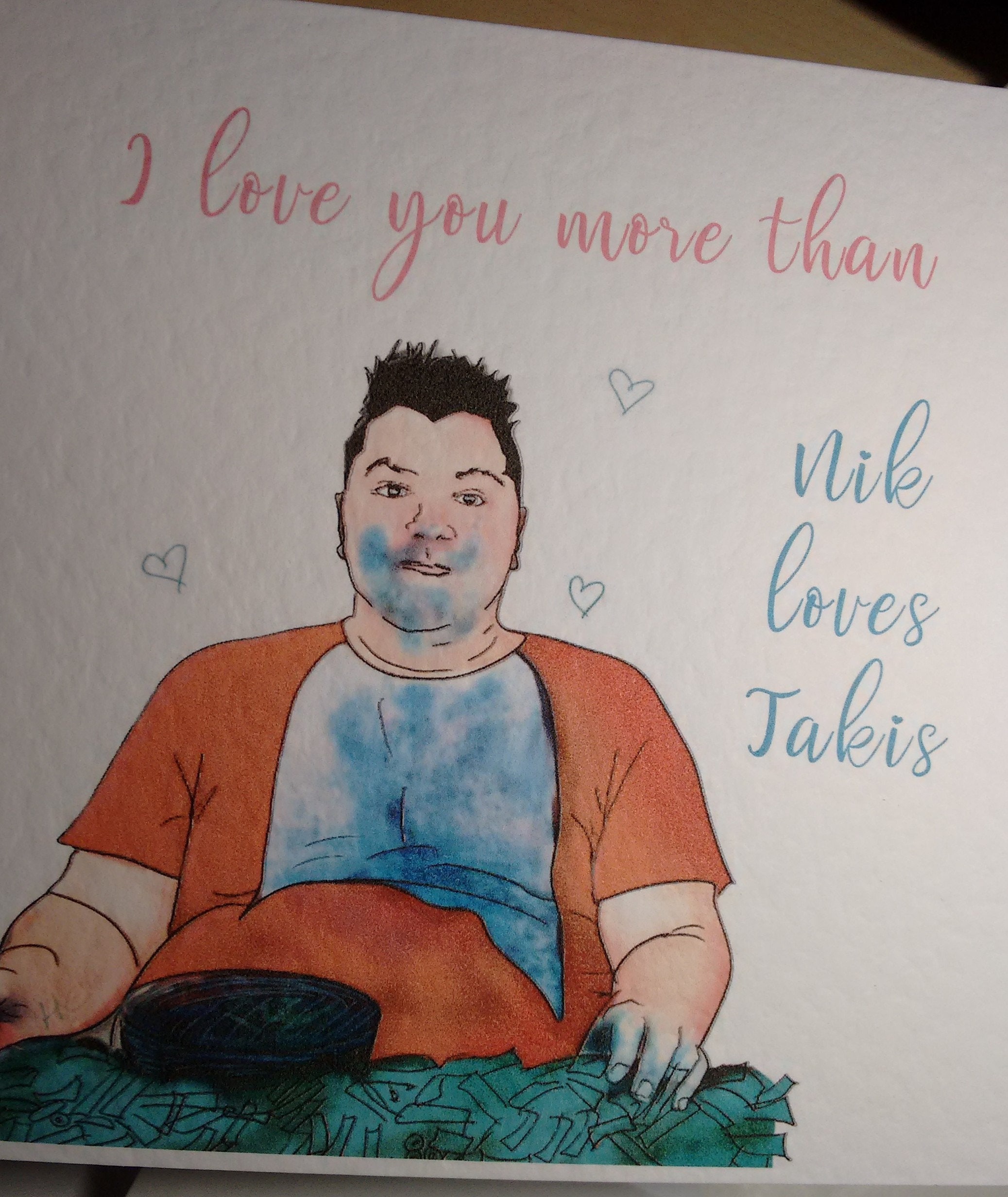 Drawn by Seller Nikocado Parody Cartoon Valentine's Card - Etsy