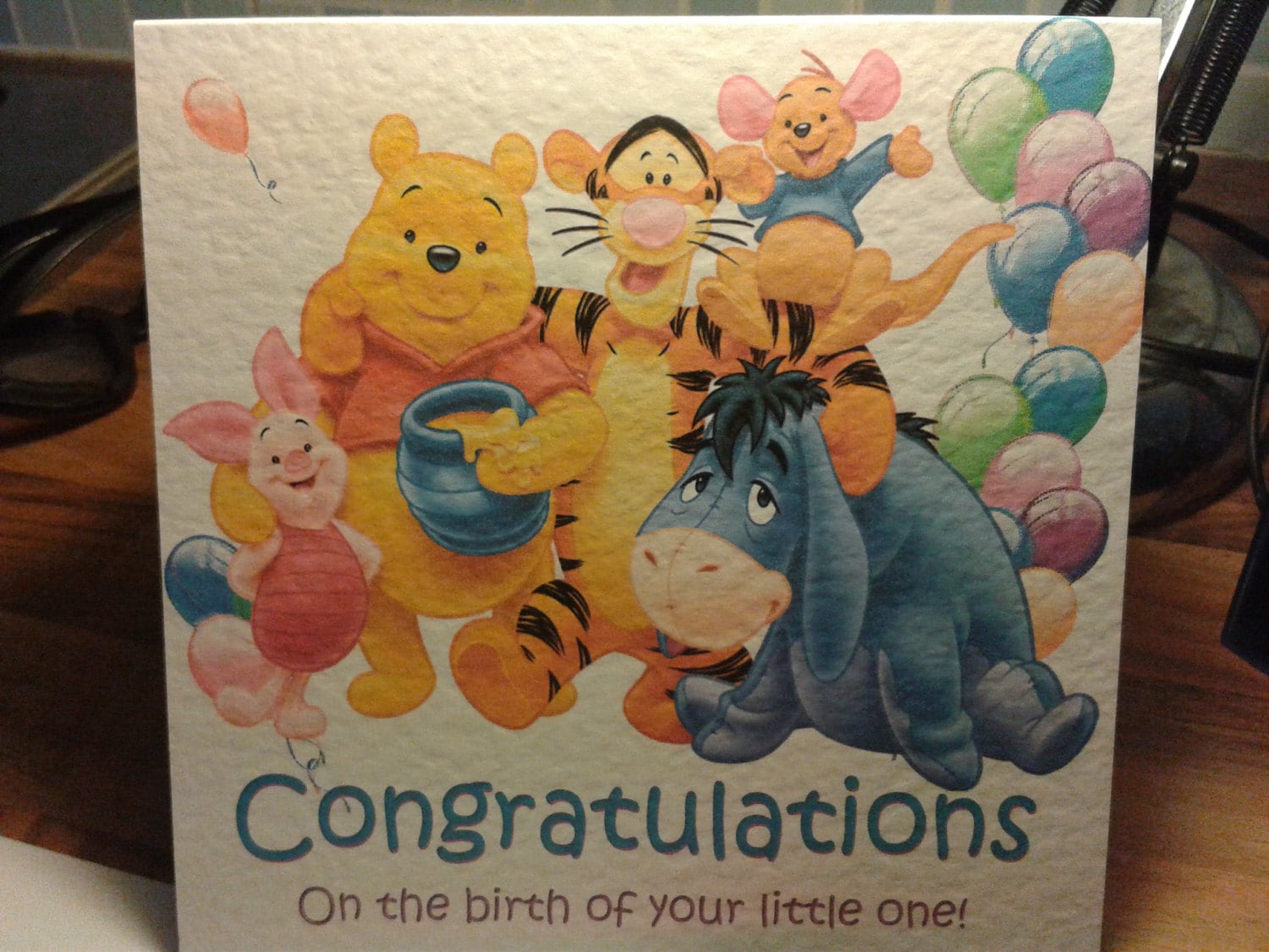 Handmade Winnie the Pooh Congratulations on the Birth of Your - Etsy